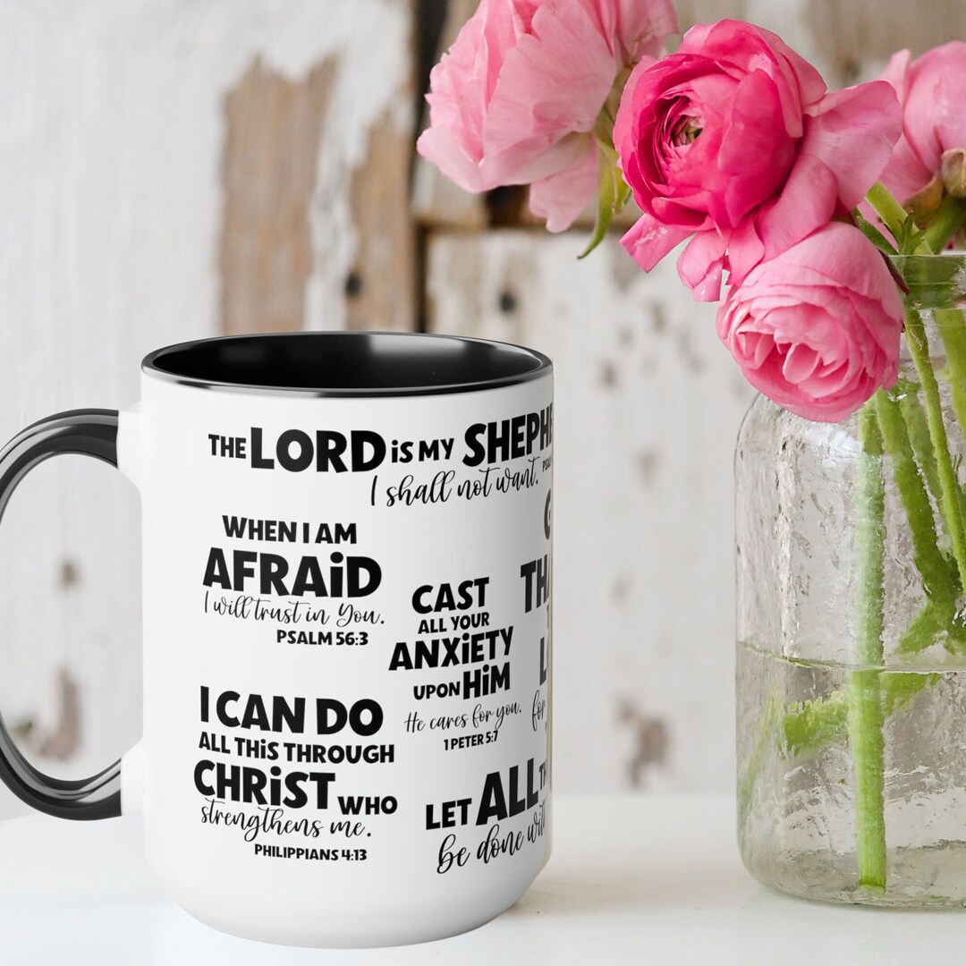 Bible Verse Christian Coffee Mug Faith Over Fear Catholic Gift Mug for ...