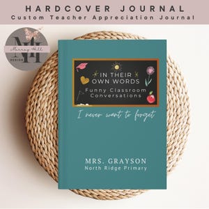 Teacher Appreciation End of Year Gift Custom Teacher Journal Thank You ...