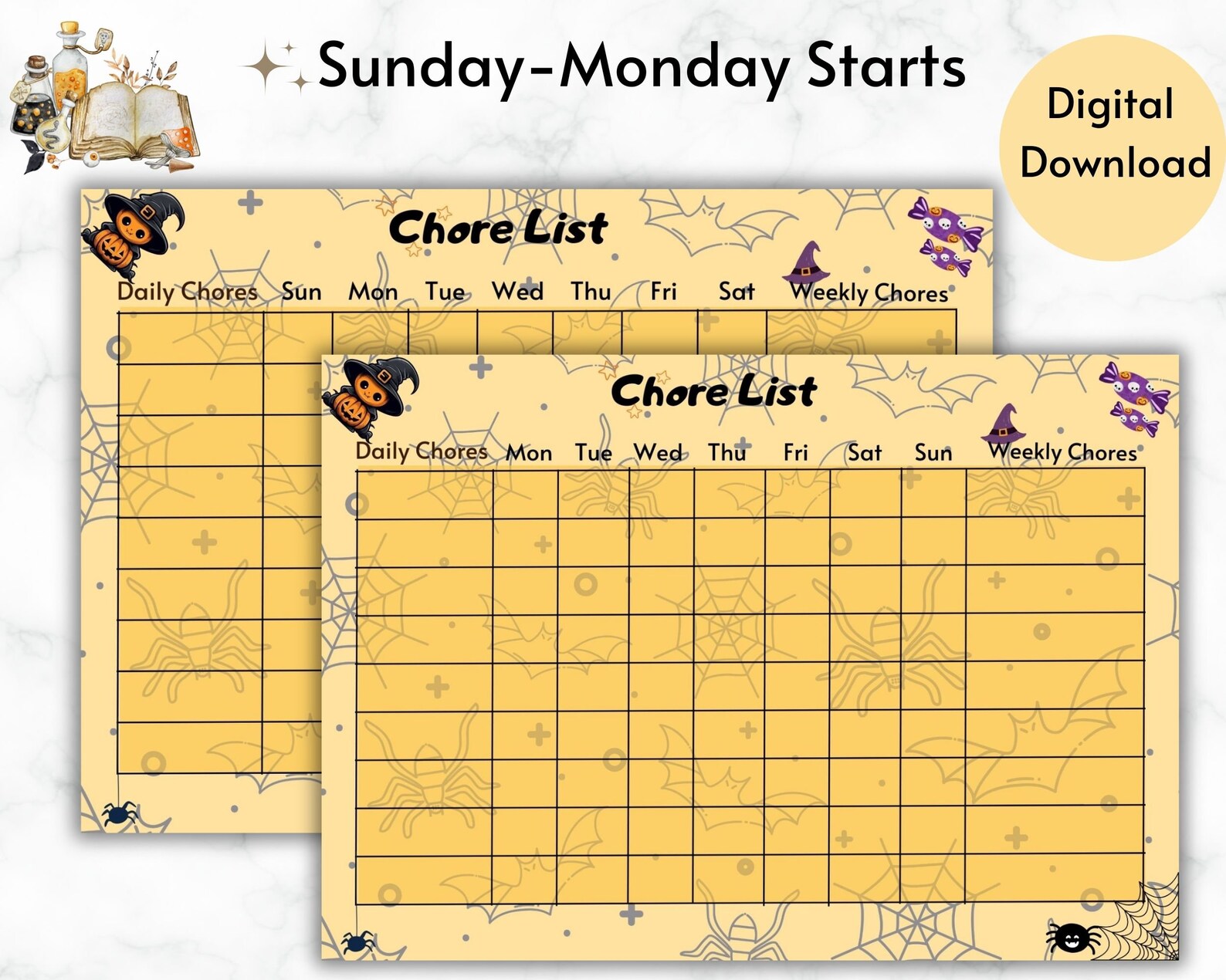 Printable Chore Chart for Kids/happy Thanksgiving - Etsy