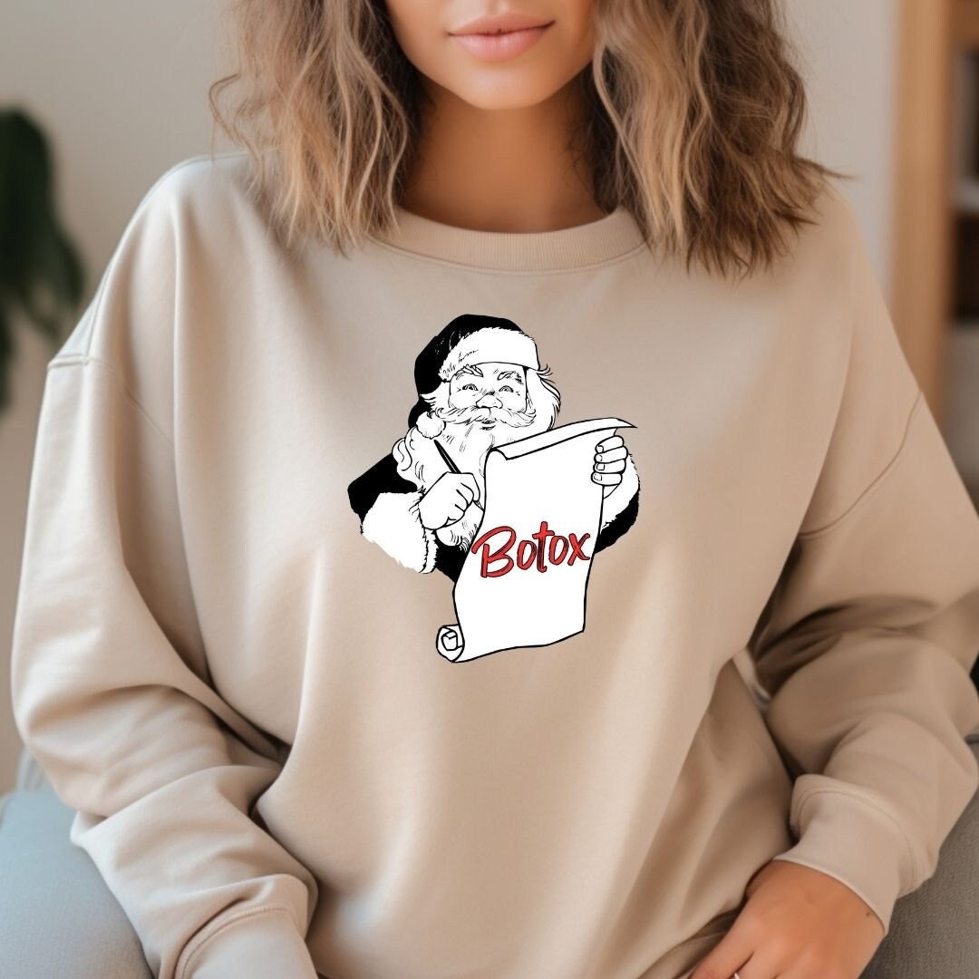 Santa Botox Sweatshirt, Aesthetic Injector, Skincare Gift for Injectors ...