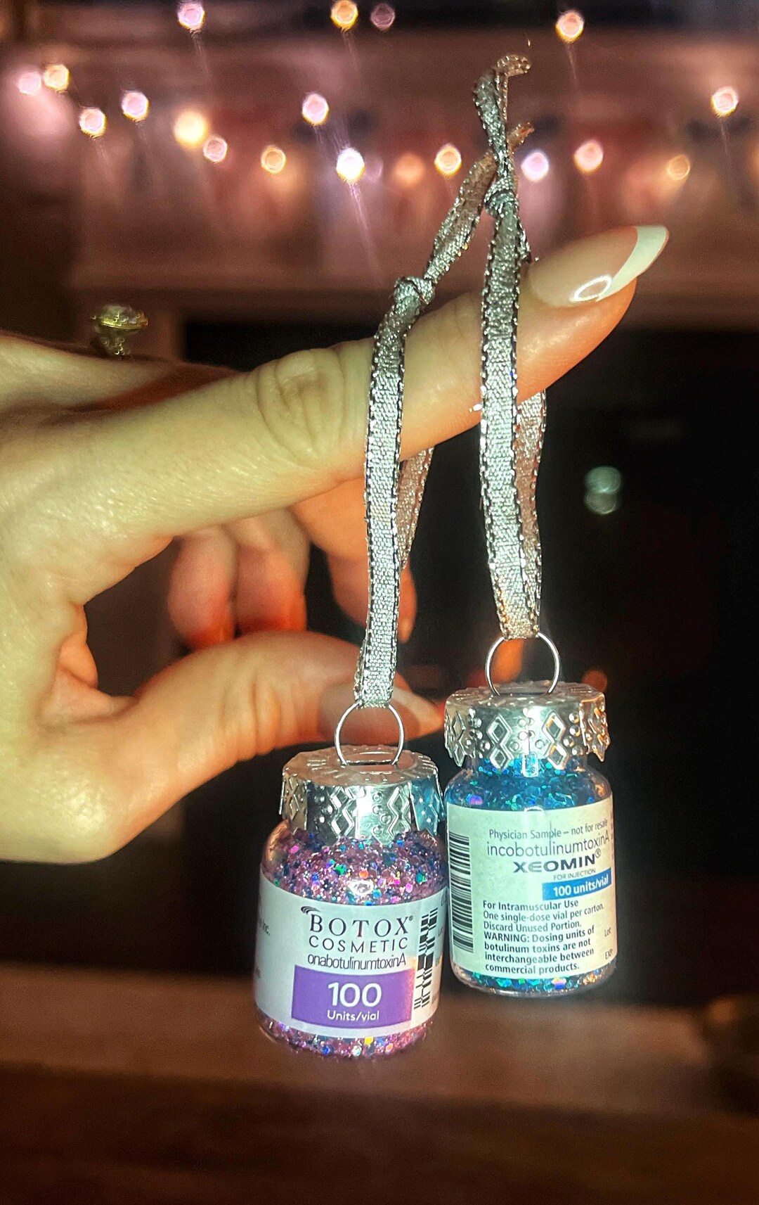 Glitter Botox Ornament | Xeomin Vial Christmas Tree Decor | Master ...