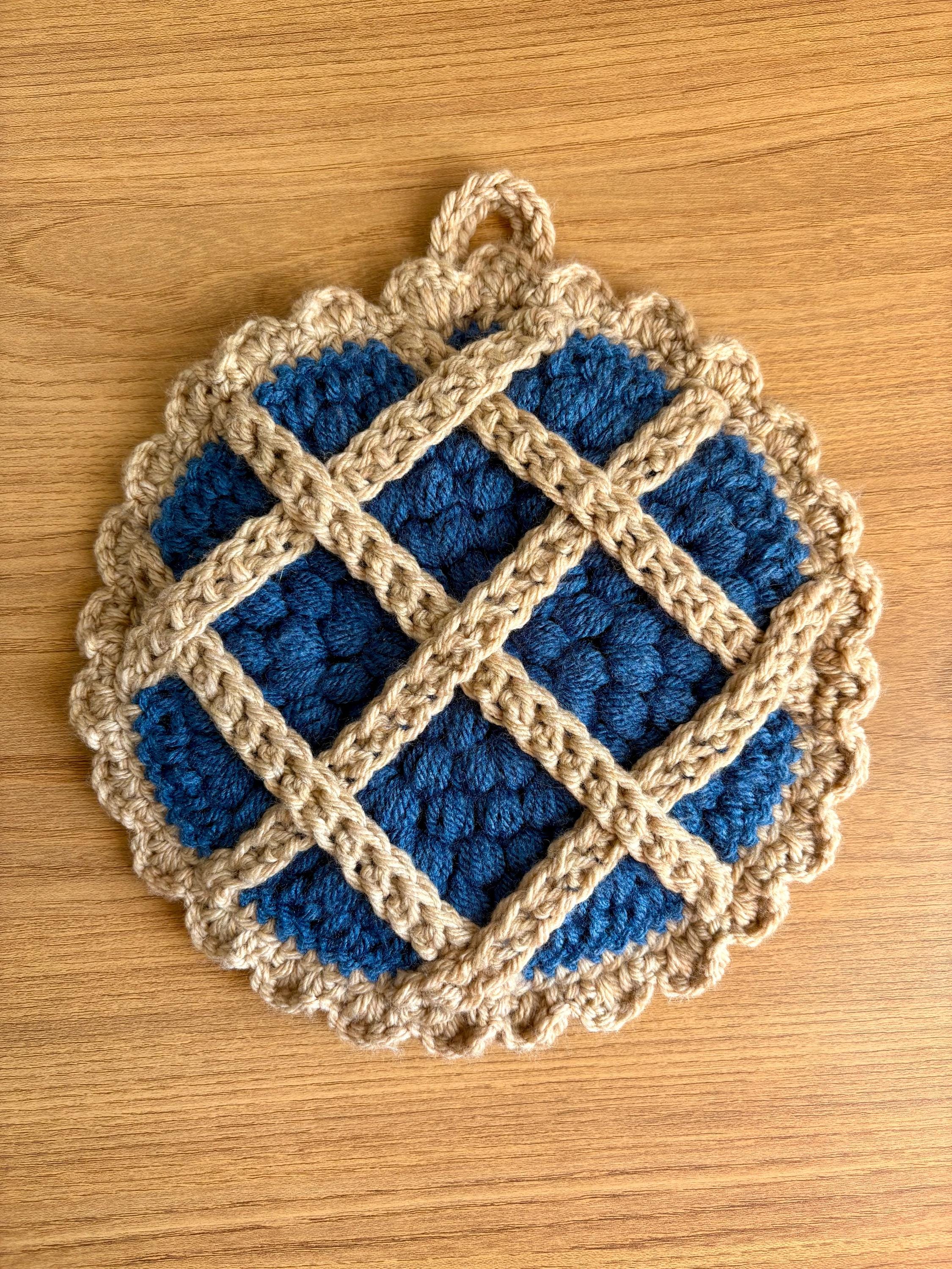 PATTERN: Crochet Berry Pie Pot Holder - Rustic Farmhouse Decor - Etsy