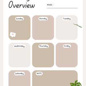 Weekly and Daily Planner- Printable and Easy to Use - Etsy