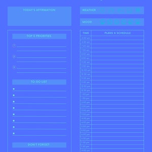 Weekly and Daily Planner- Printable and Easy to Use - Etsy