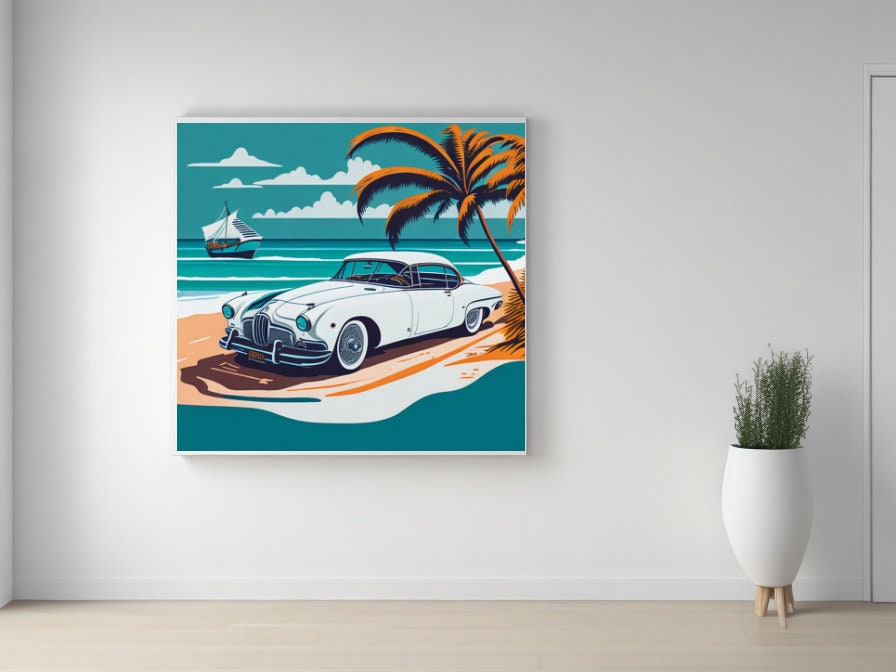 Classical Cars Clipart Retro Flat Design Commercial Use - Etsy