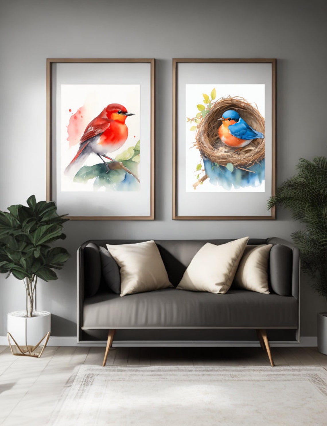 Red Robin Clipart Charming Birds Digital Download - Etsy