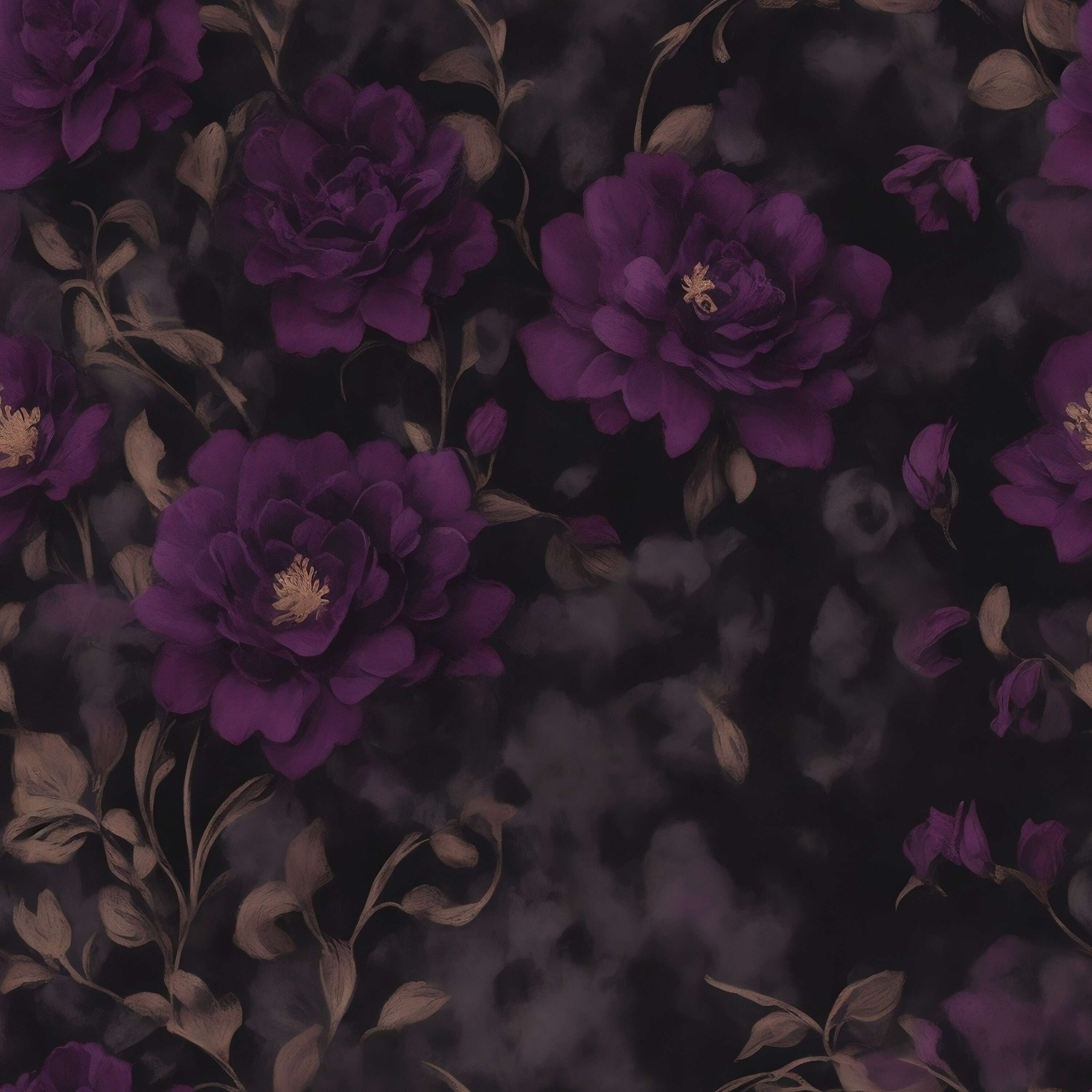 Gothic Roses Pattern Digital Paper - Etsy