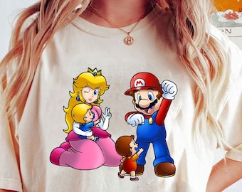 Super Mario and Princess Peach Shirt, Super Mario Nintentoworld Shirt ...