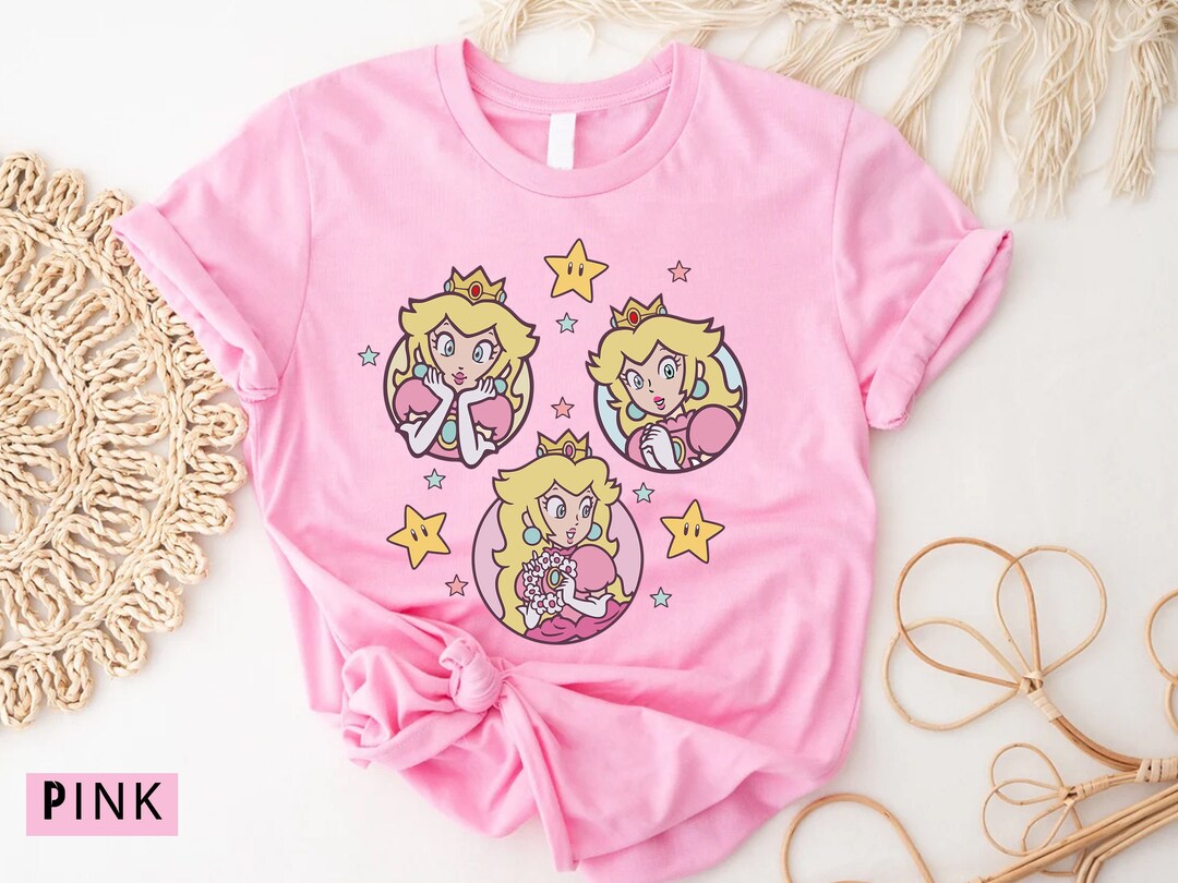 Princess Peach Trio Star Shirt,super Mario Princess Peach Shirt,feeling ...