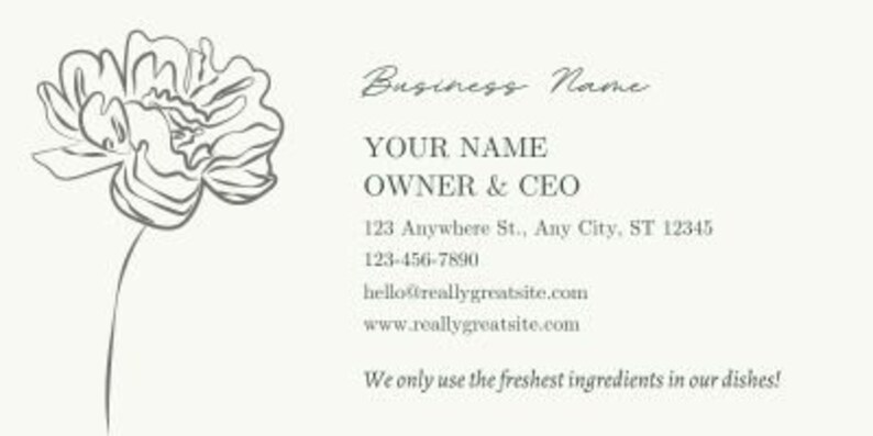 Email Signature- Modern Flower Digital Editable Downloadable Email ...
