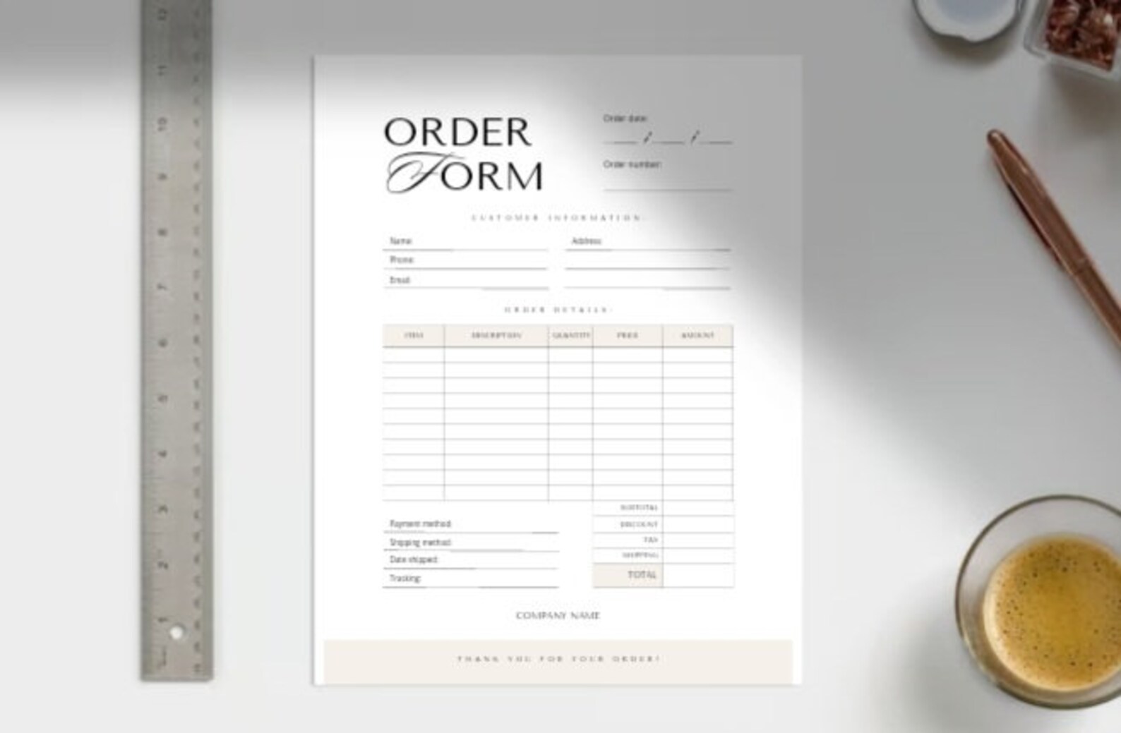 Editable Order Form Template, Cake Order Form, Small Business Forms ...