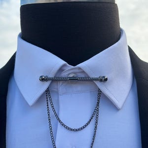 Handmade Collar Bar Clip: Men's Shirt Chain Accessory - Etsy