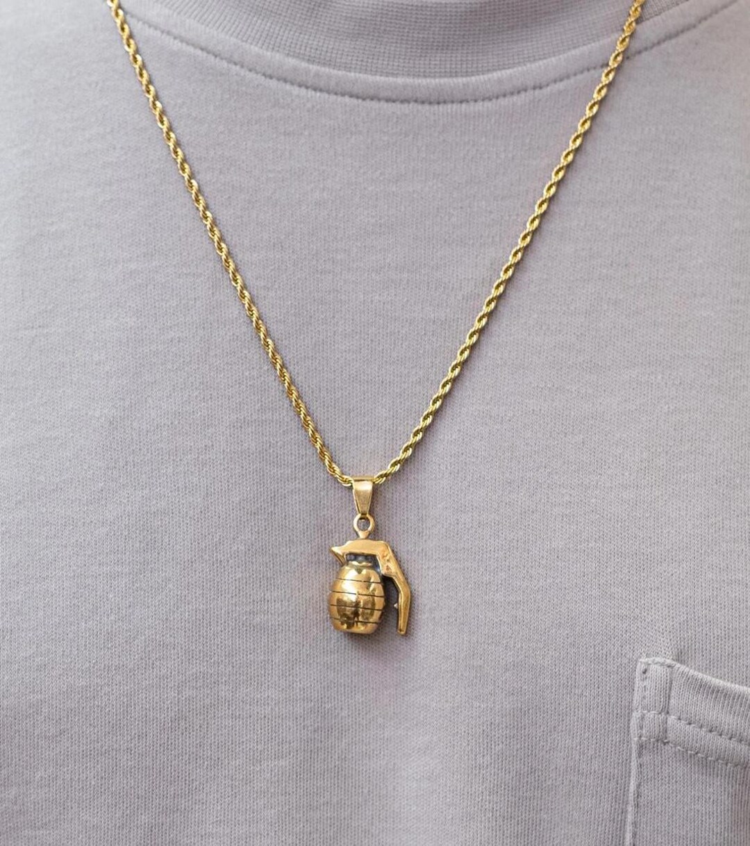 Grenade, Grenade Necklace, Bomb the Best Gift, Steel Necklace ...