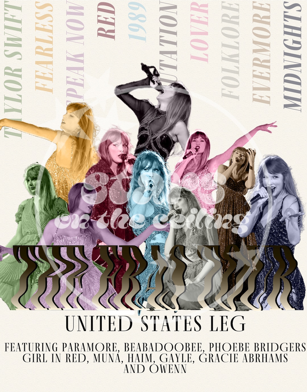 Eras Tour: CUSTOM Eras Tour Poster With Show Date and Surprise Songs - Etsy