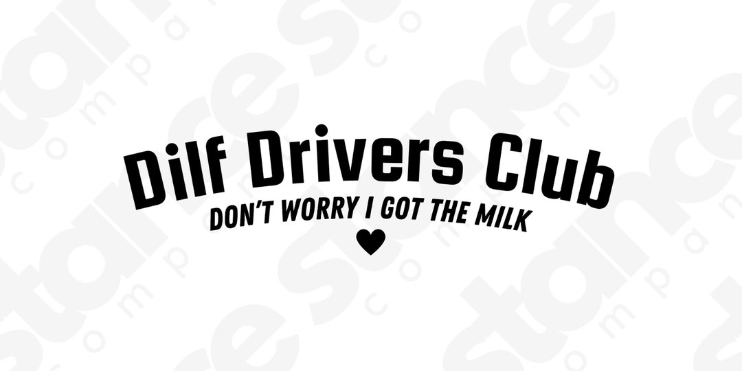 Dilf Drivers Club Car Decal JDM Style Vinyl Sticker for Dads Automotive ...