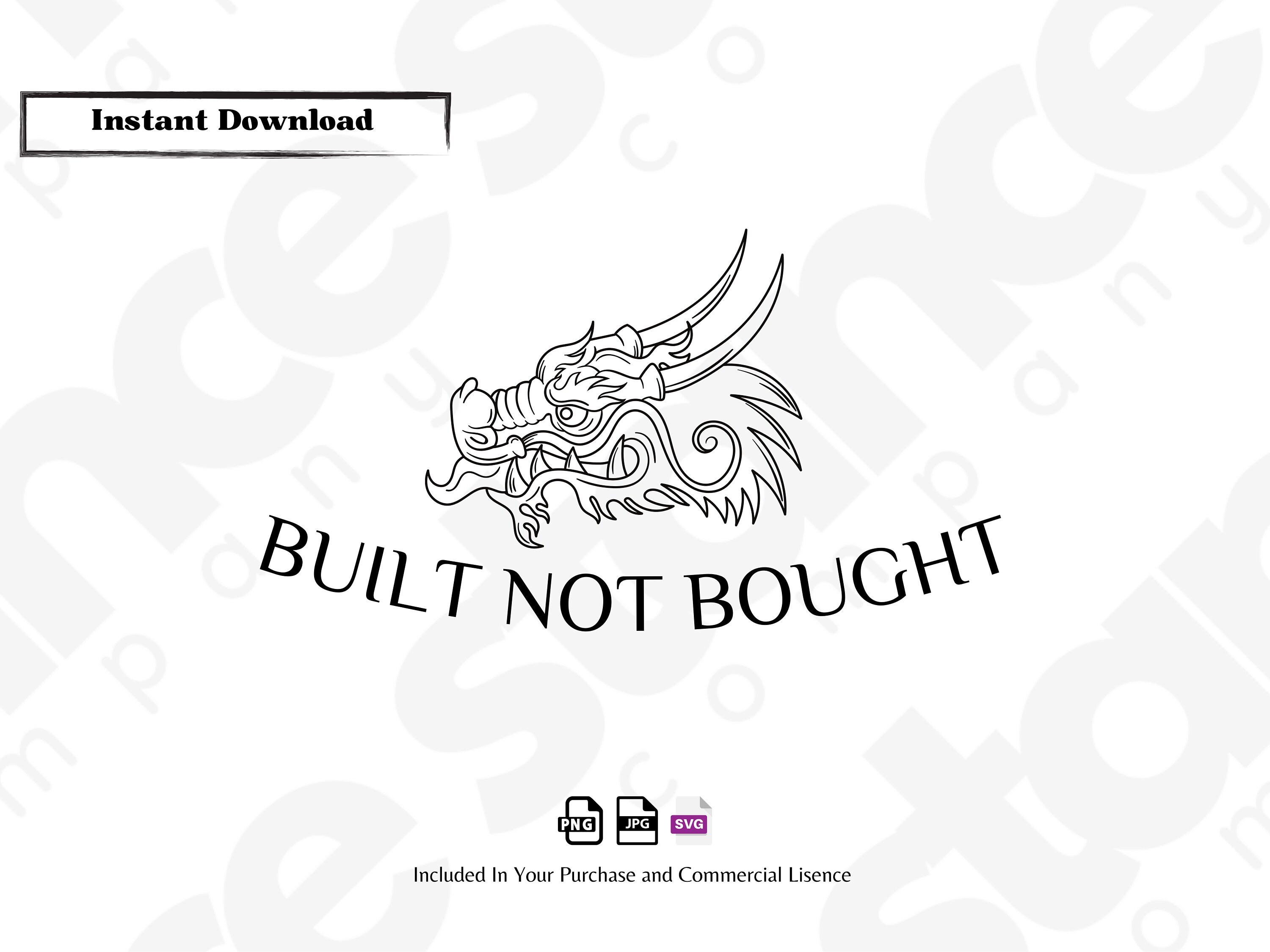 Built Not Bought Decal PNG,SVG,JPG for Car Decals, Stickers and ...