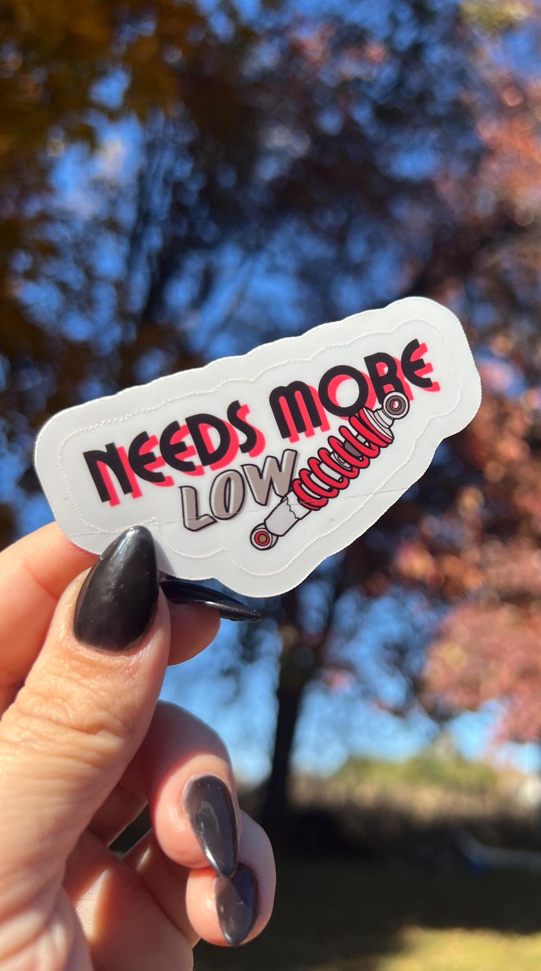 Needs More Low Car Suspension Sticker Water Resistant for Tool Box ...