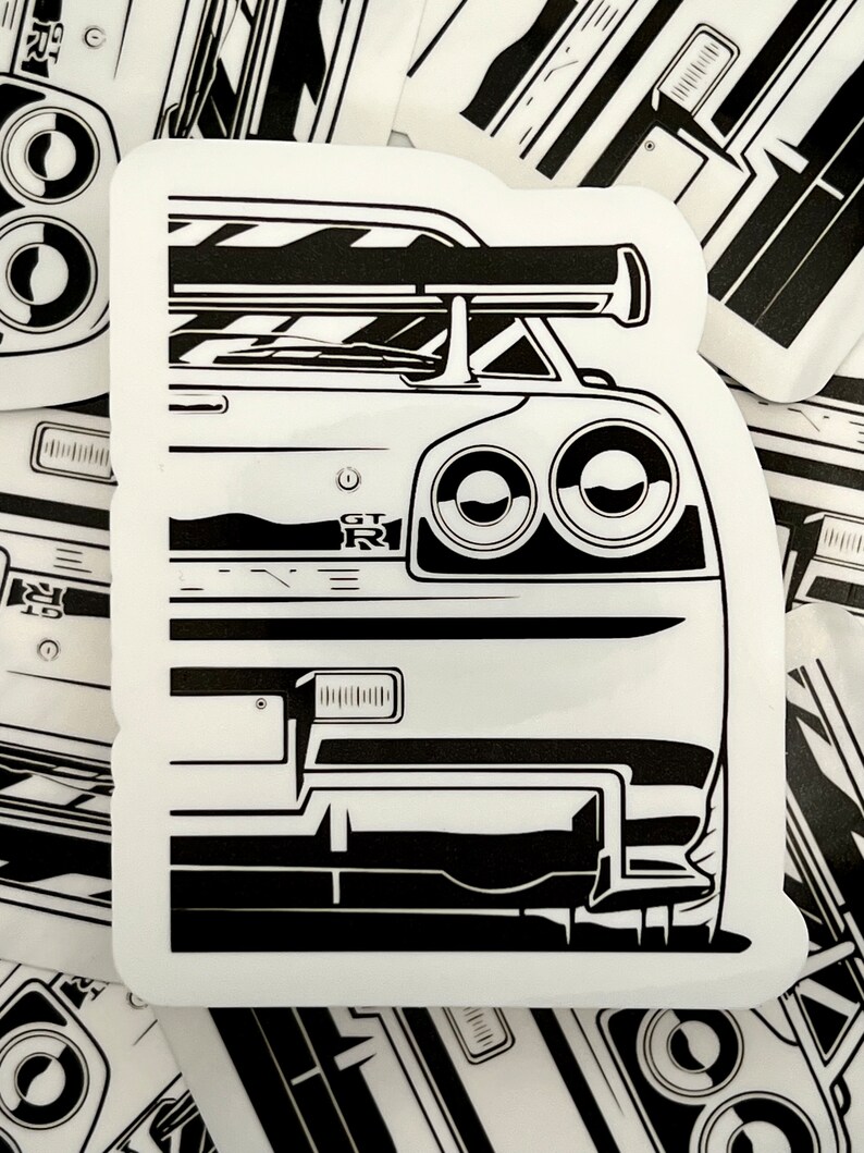 Skyline R34 Water Resistant Sticker, Car Sticker, Nissan R34 Sticker ...