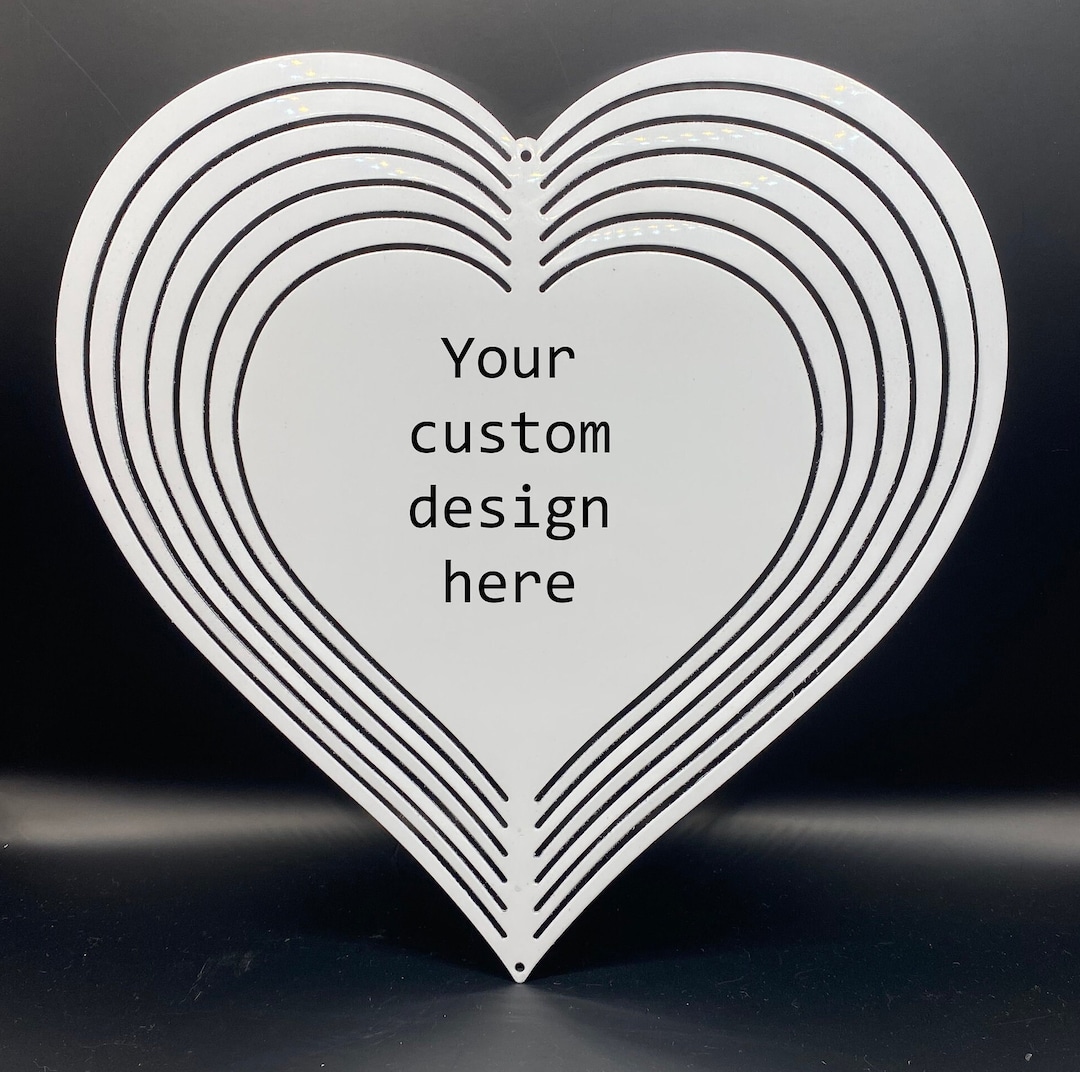 Heart Wind Spinner Custom Design 10" X 10" - Etsy