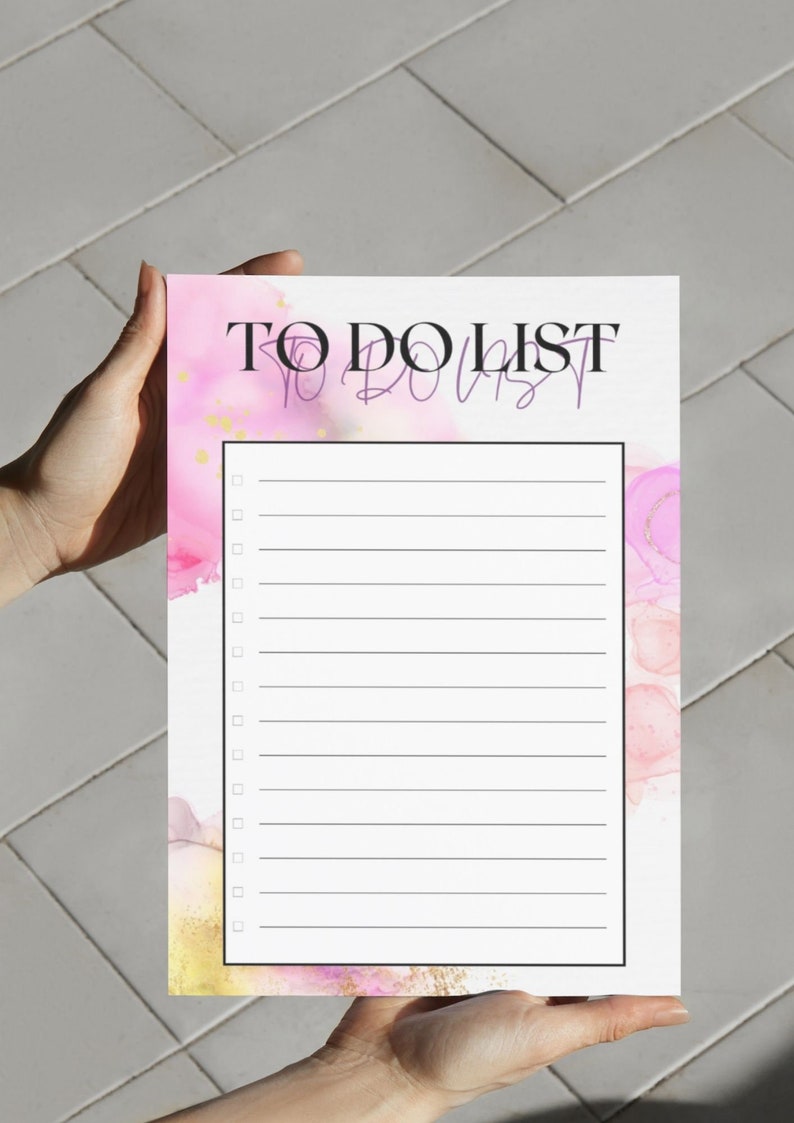 Colored to Do List Printable to Do List Simple Tasks List - Etsy