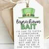 Editable ST. PATRICK'S Day Leprechaun Bait Treat Bag Topper, Bag ...