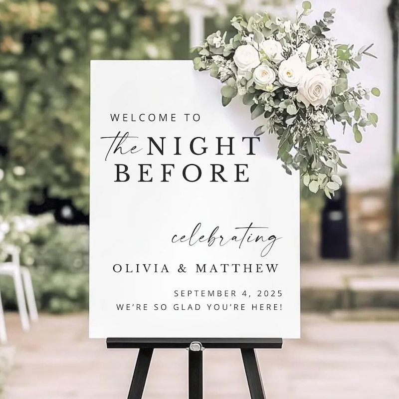 The Night Before Sign - Etsy