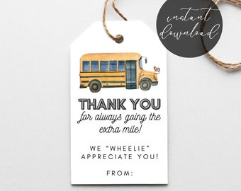 Printable DIGITAL School Bus Driver Appreciation Valentine Thank You ...