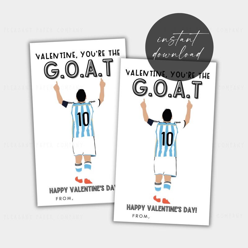 Messi Valentine Card - Etsy