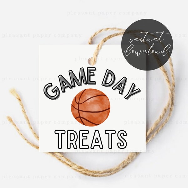 Basketball Treat Tags - Etsy