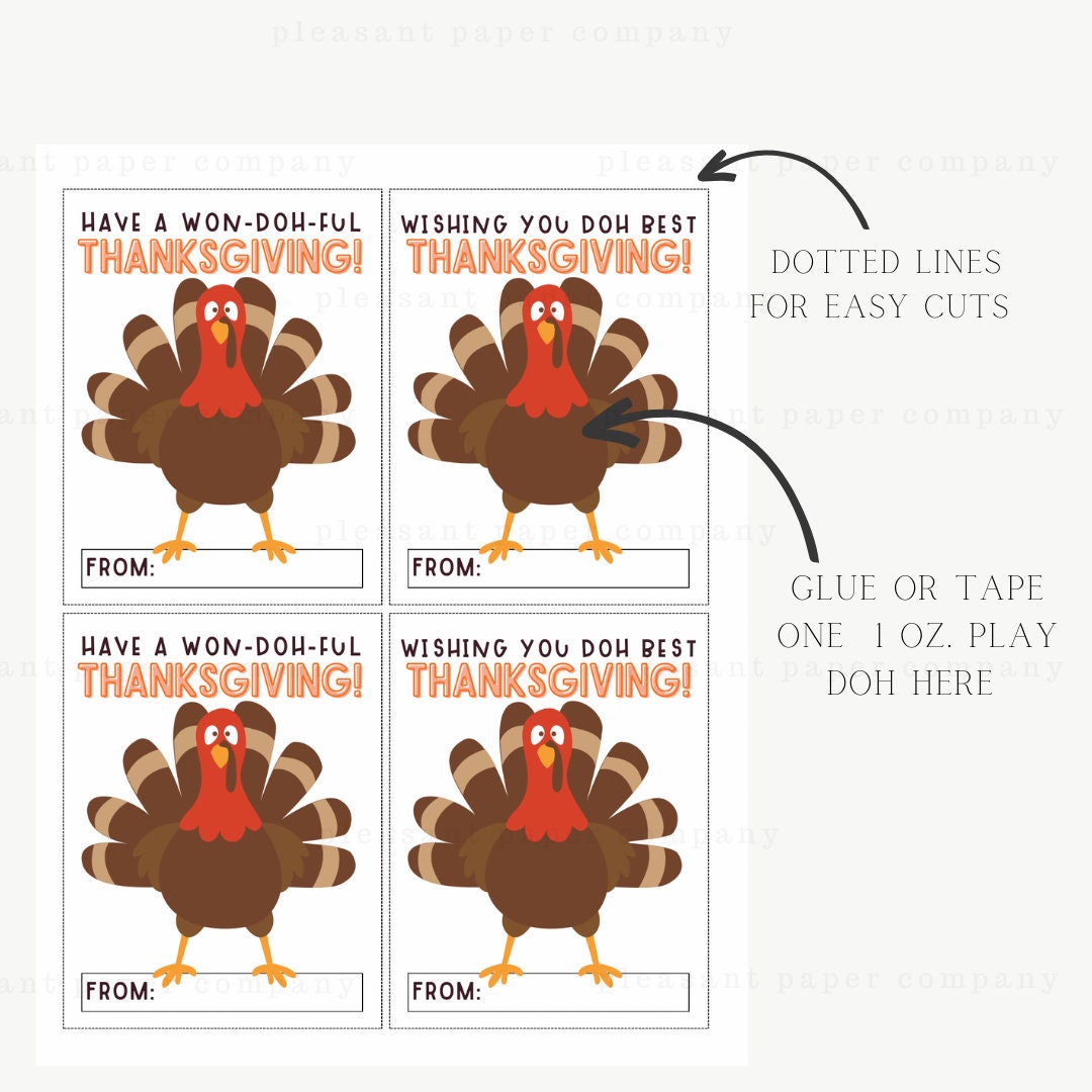 Thanksgiving Play-doh Printable, Turkey Play-doh Printable, Kids Play ...