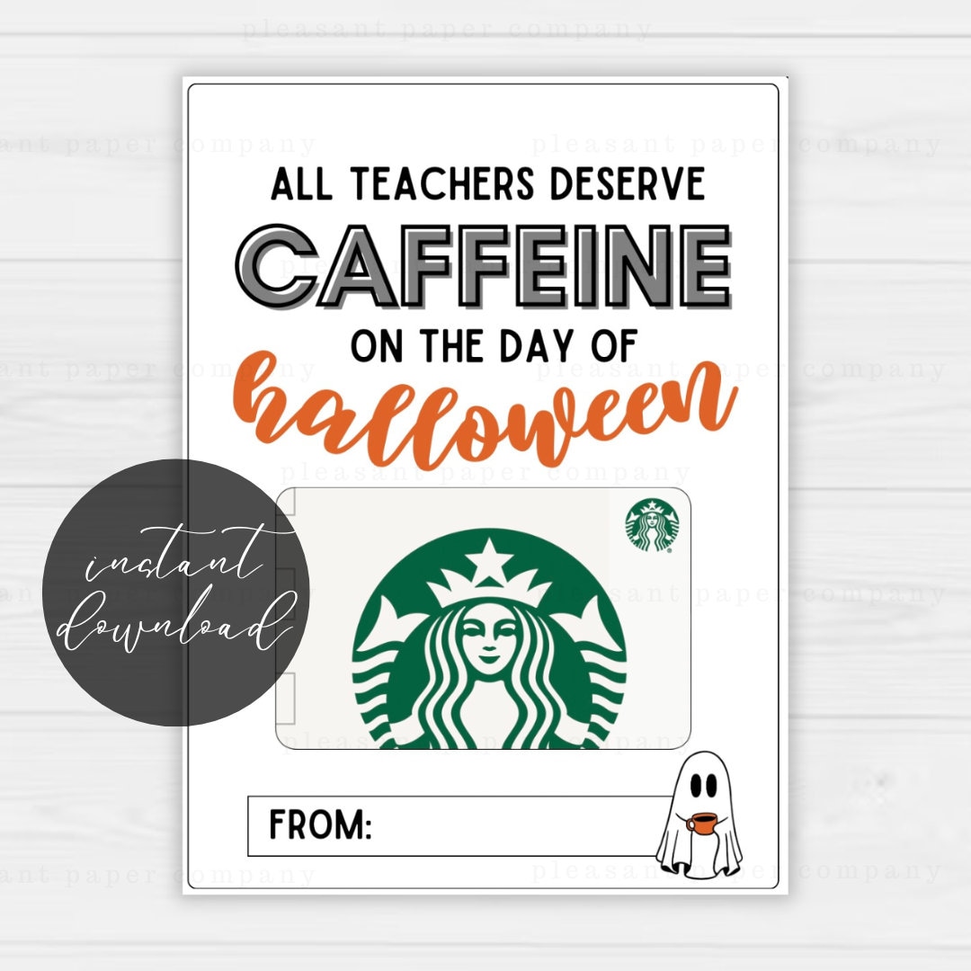 Printable Halloween Gift Card Holder, Teacher Halloween Gift Card ...