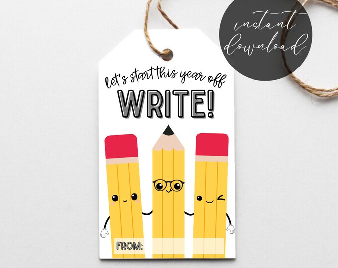 Back to School Printable Gift Tags for Classroom, First Day of School ...