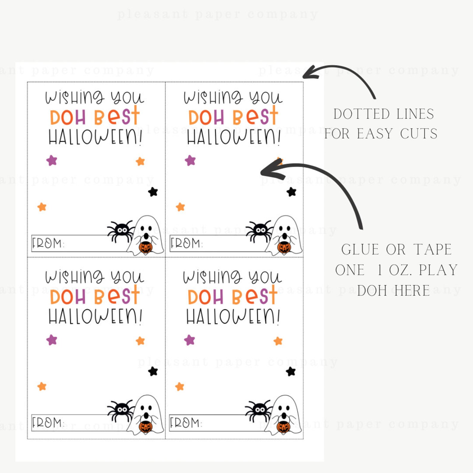 Halloween Play-doh Cards, Classroom Printable (digital Download) - Etsy