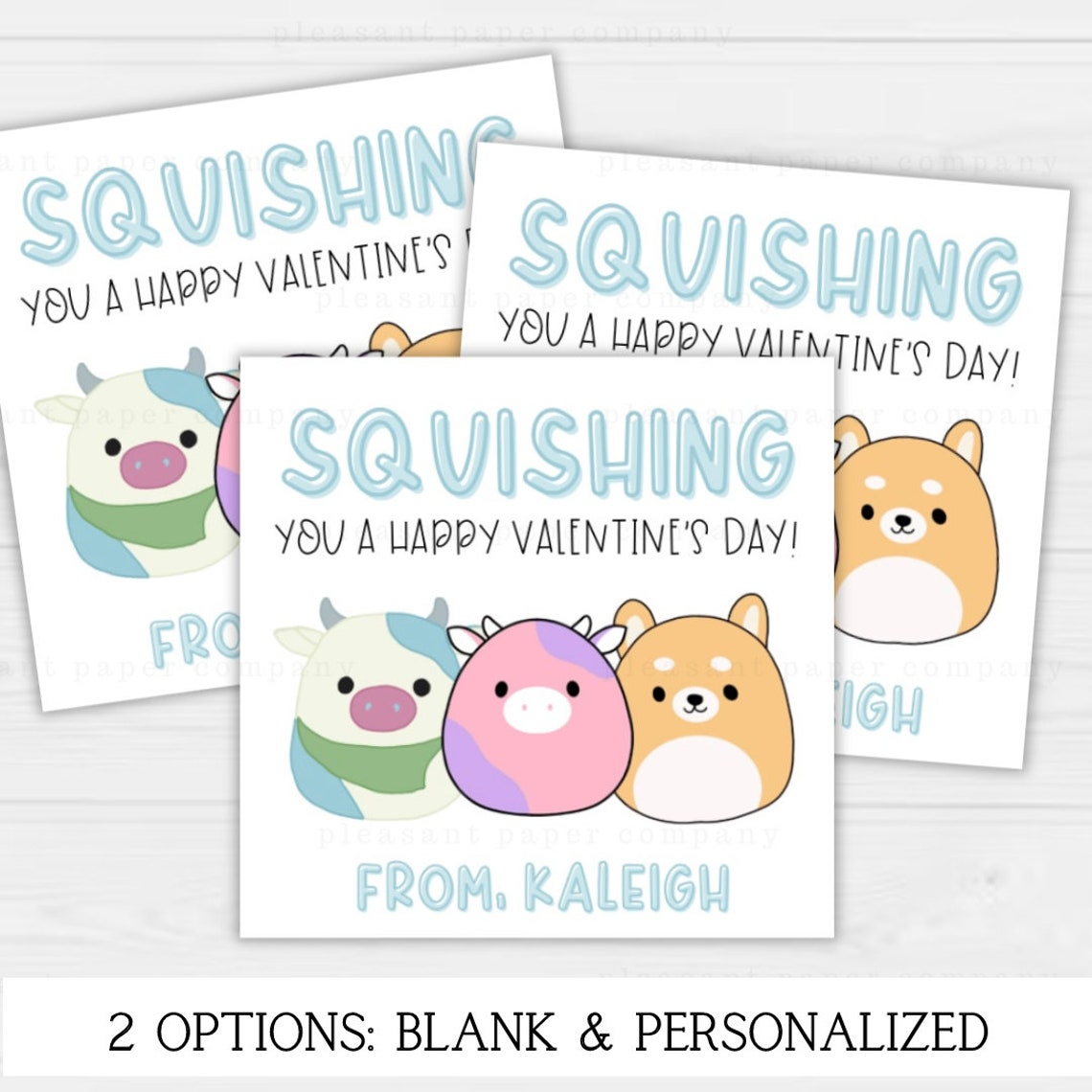 Printable Kids Classroom Squishmallow Valentine Card, Printable Squish ...