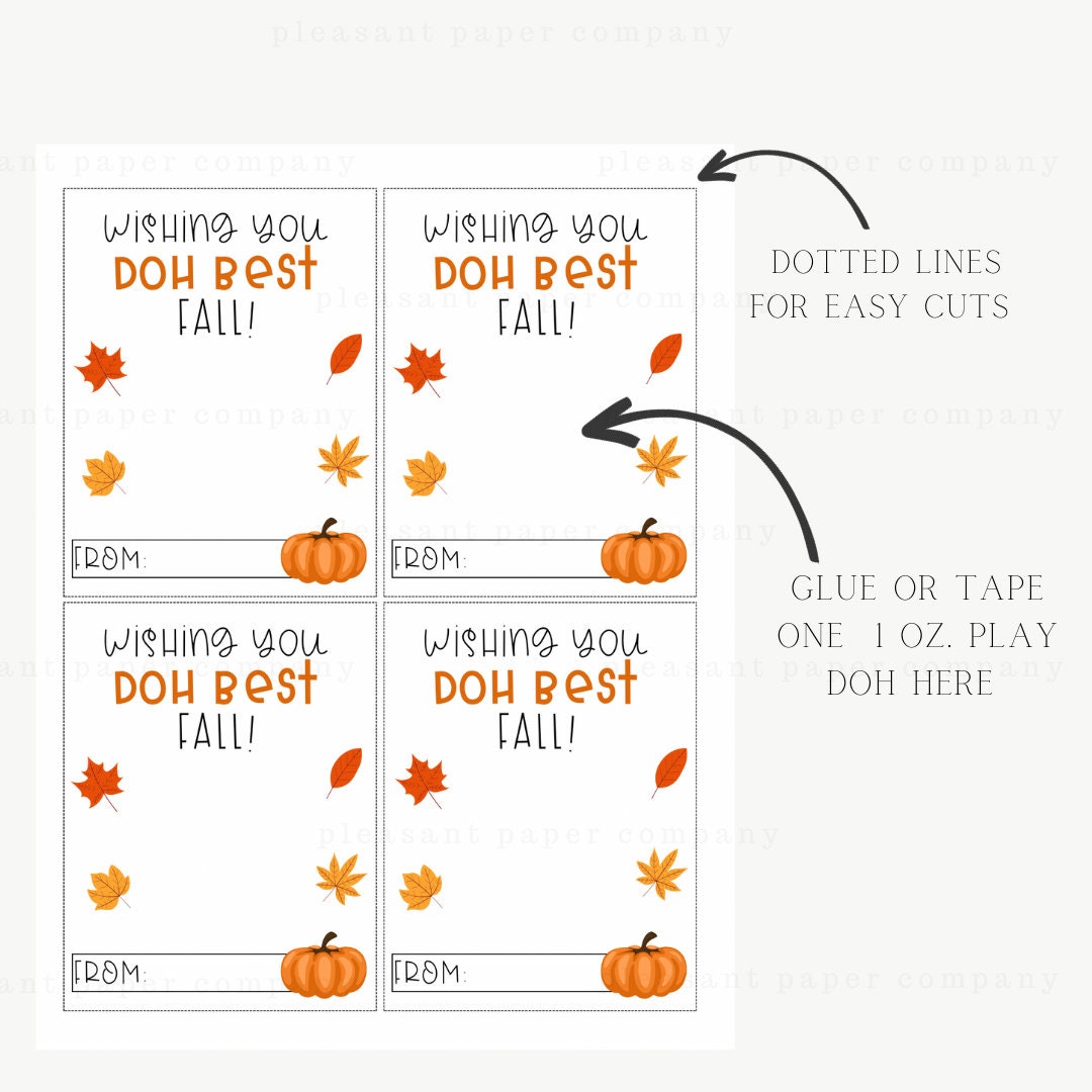 Fall Play-doh Printable, Kids Play-doh Printable, Teacher Classroom ...