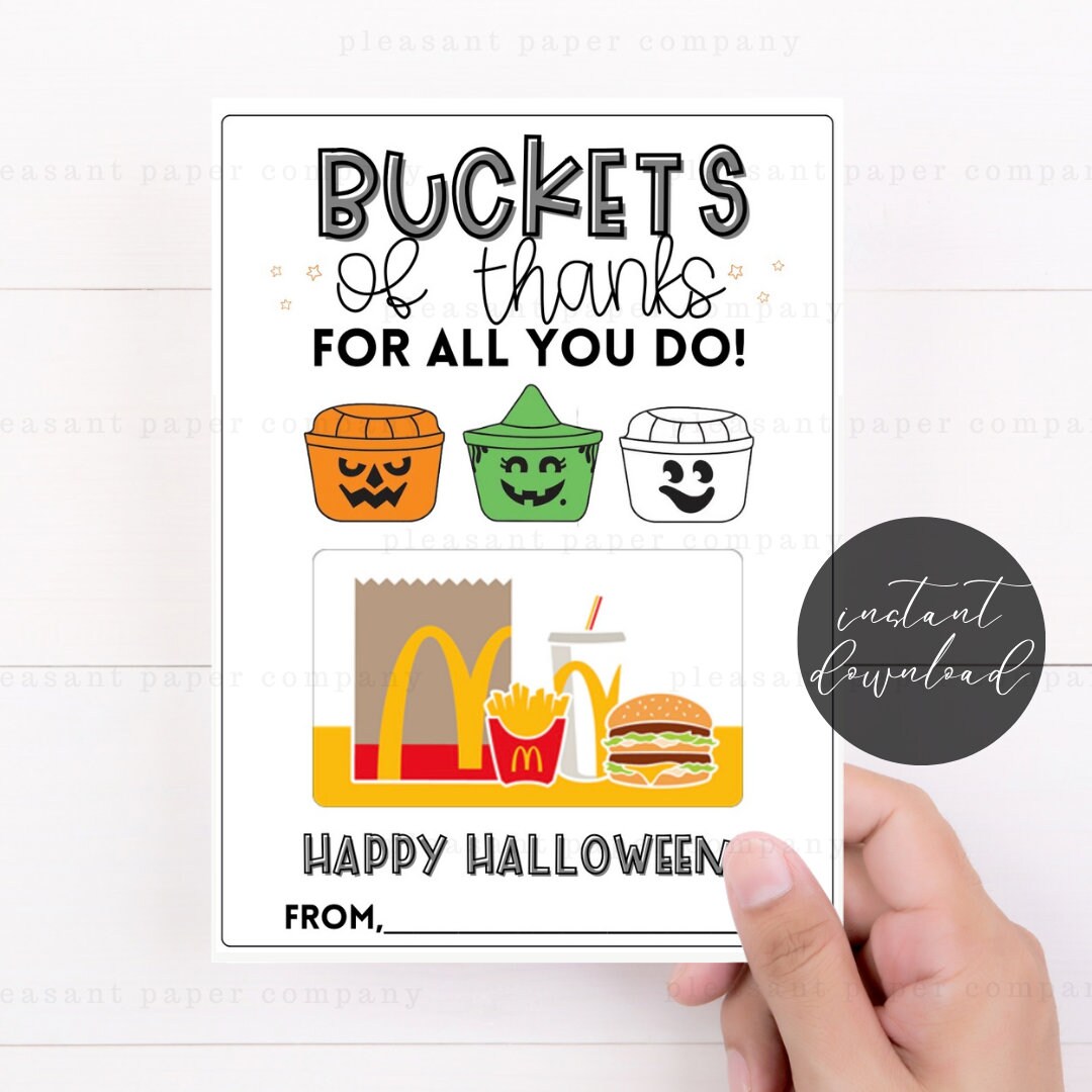 Printable Halloween Gift Card Holder, Teacher Halloween Gift Card ...