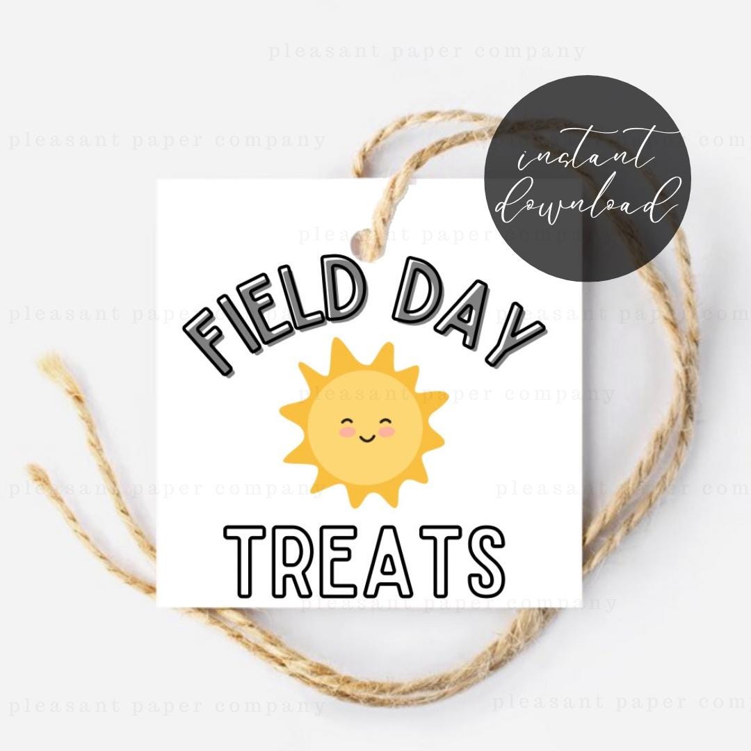 Field Day Treats Tag, School Snack Treat Tag, End of Year Treat Tag ...