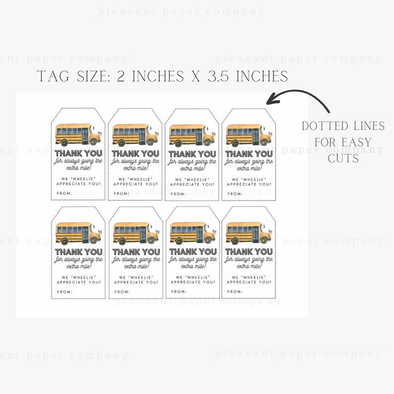 School Bus Driver Appreciation Gift Tag (digital Download) - Etsy UK