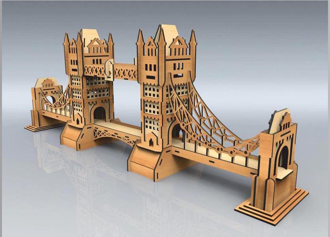 Laser Cut tower Bridge svg-dxf-cdr-eps-ai - Etsy