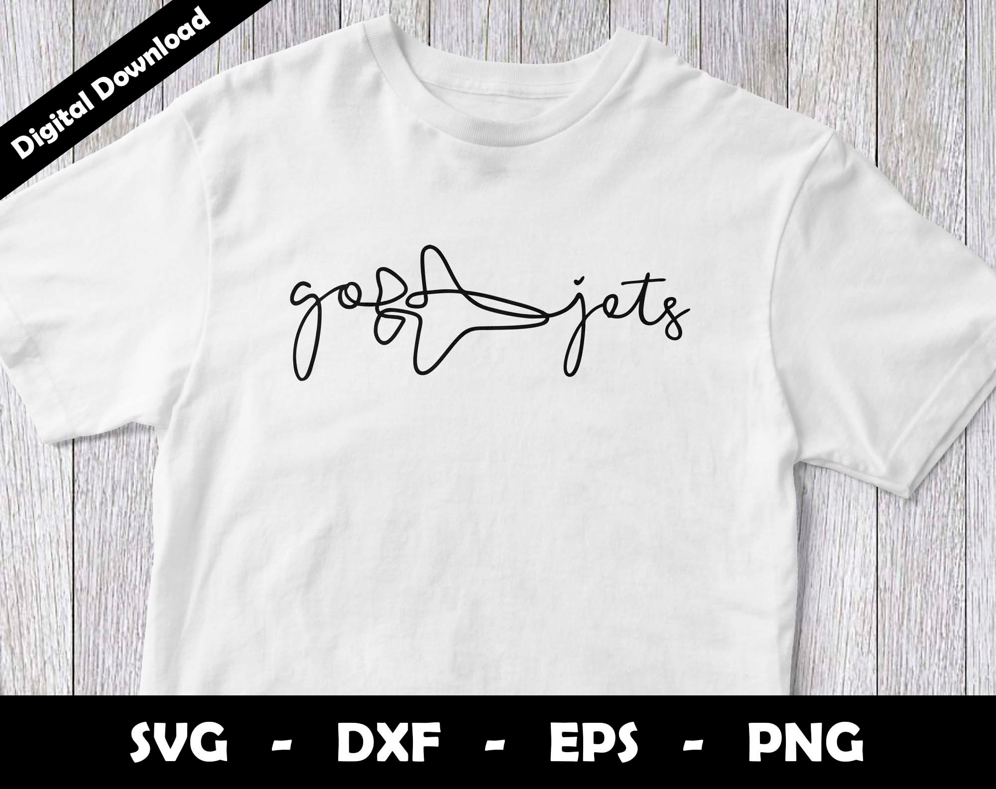 Go Jets SVG PNG, Football Team, Sublimation Png, Sport Mascot Design ...