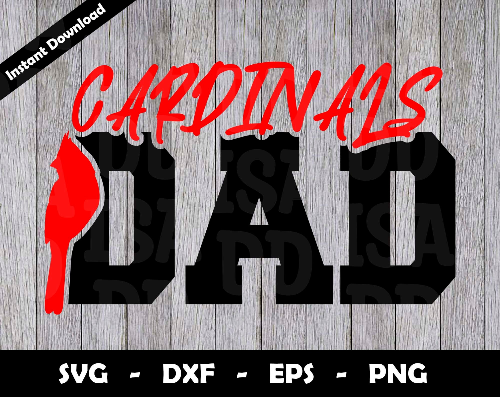 Cardinals Dad SVG PNG, Football Team, Sublimation Png, Sport Mascot ...