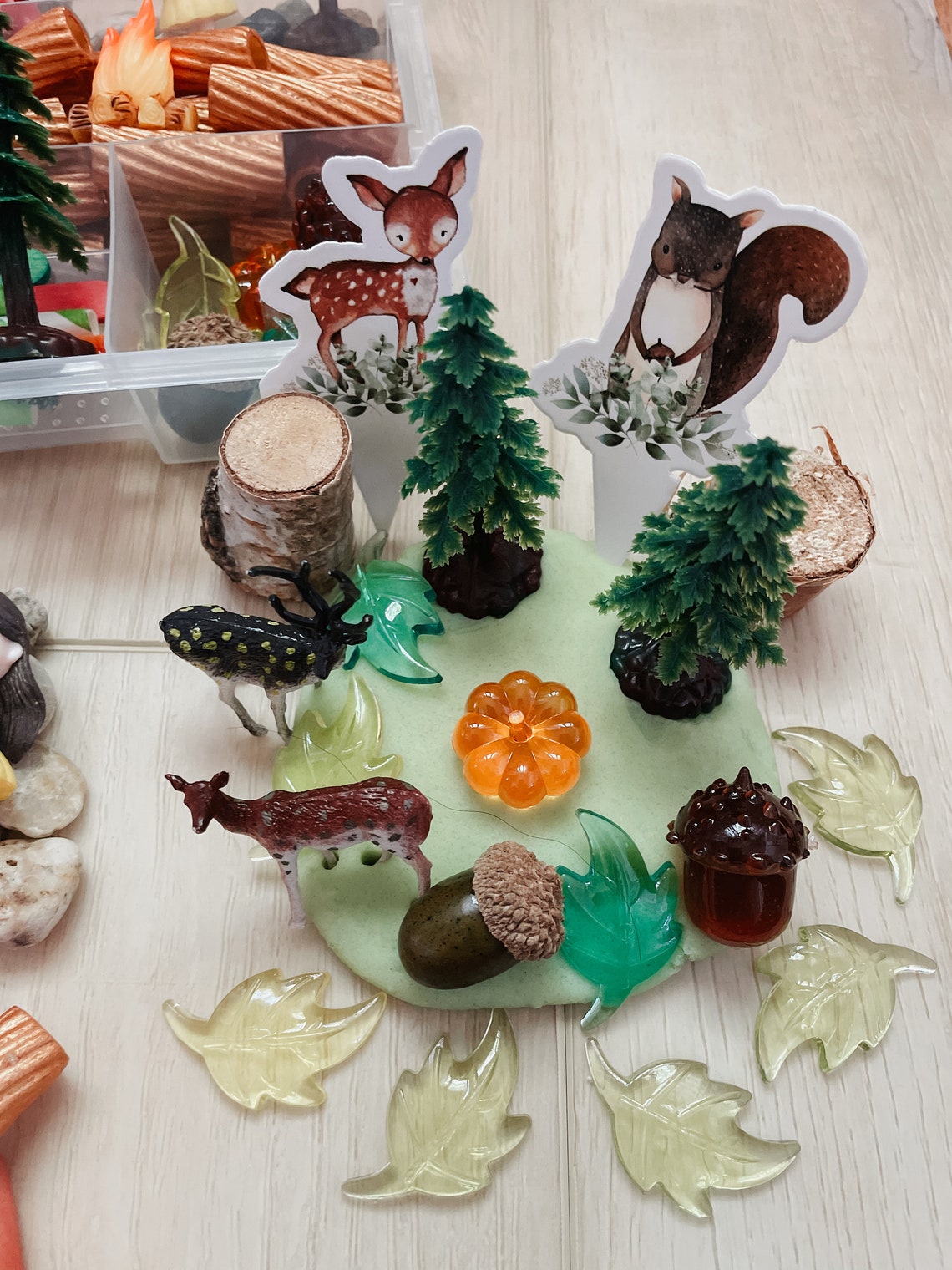 Camping Playdough Kit, Play Dough Camping Box, Kids Camping Activity ...