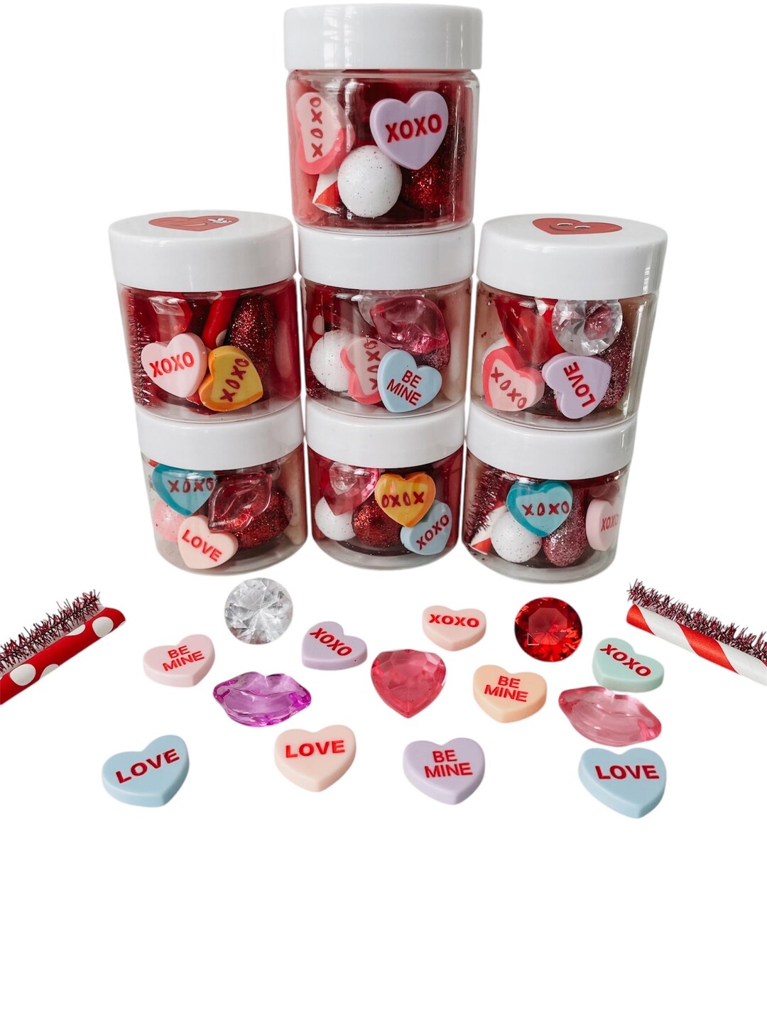 Valentines Day Playdough Jar, Valentines Jar, Conversation Hearts Jar ...