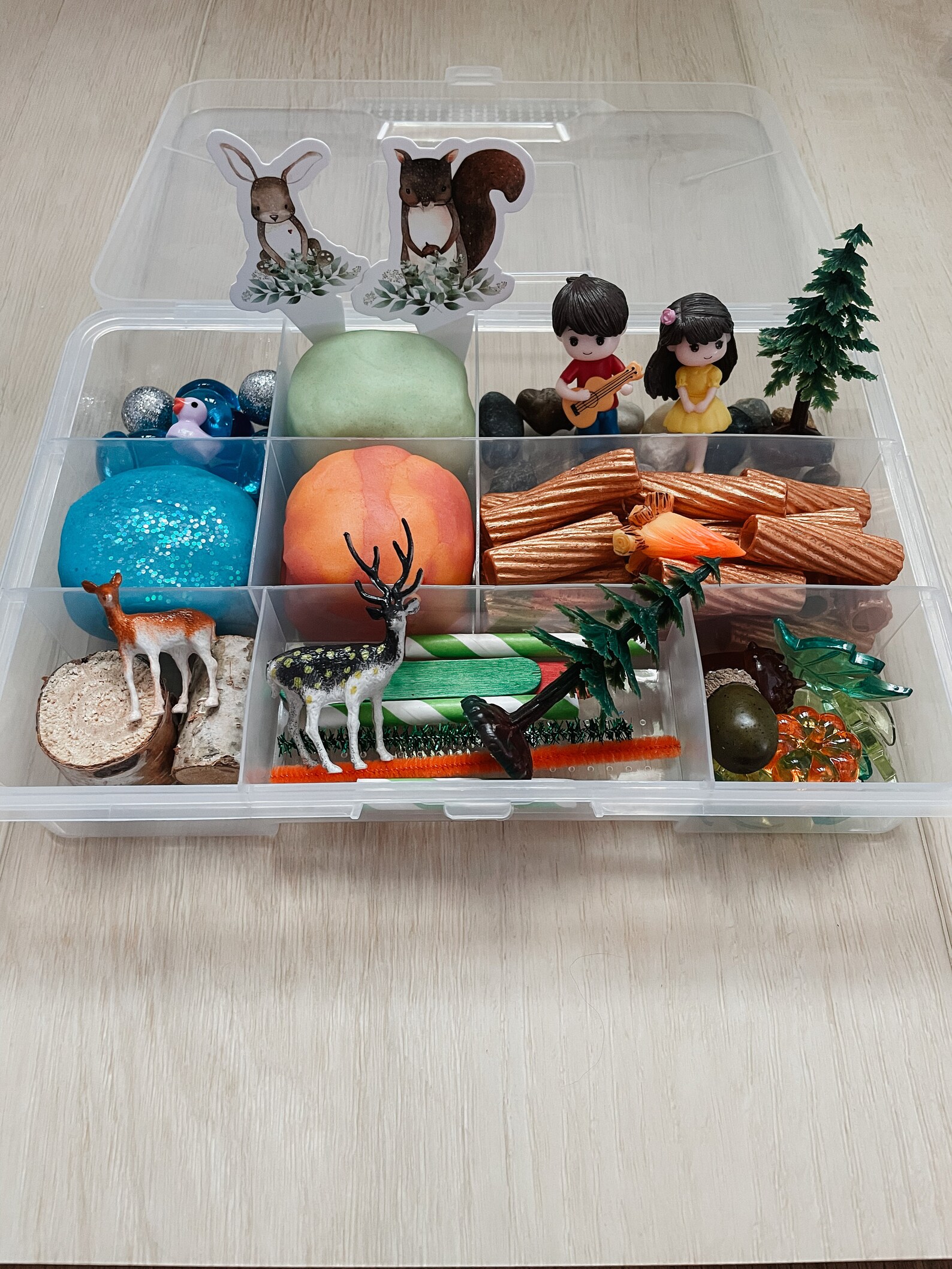 Camping Playdough Kit, Play Dough Camping Box, Kids Camping Activity ...