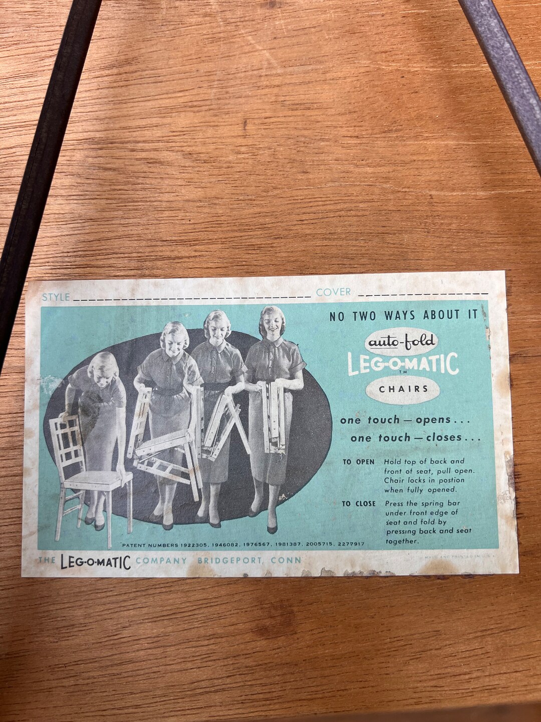 Leg-o-matic Folding Chair Cane Backing Great Condition - Etsy