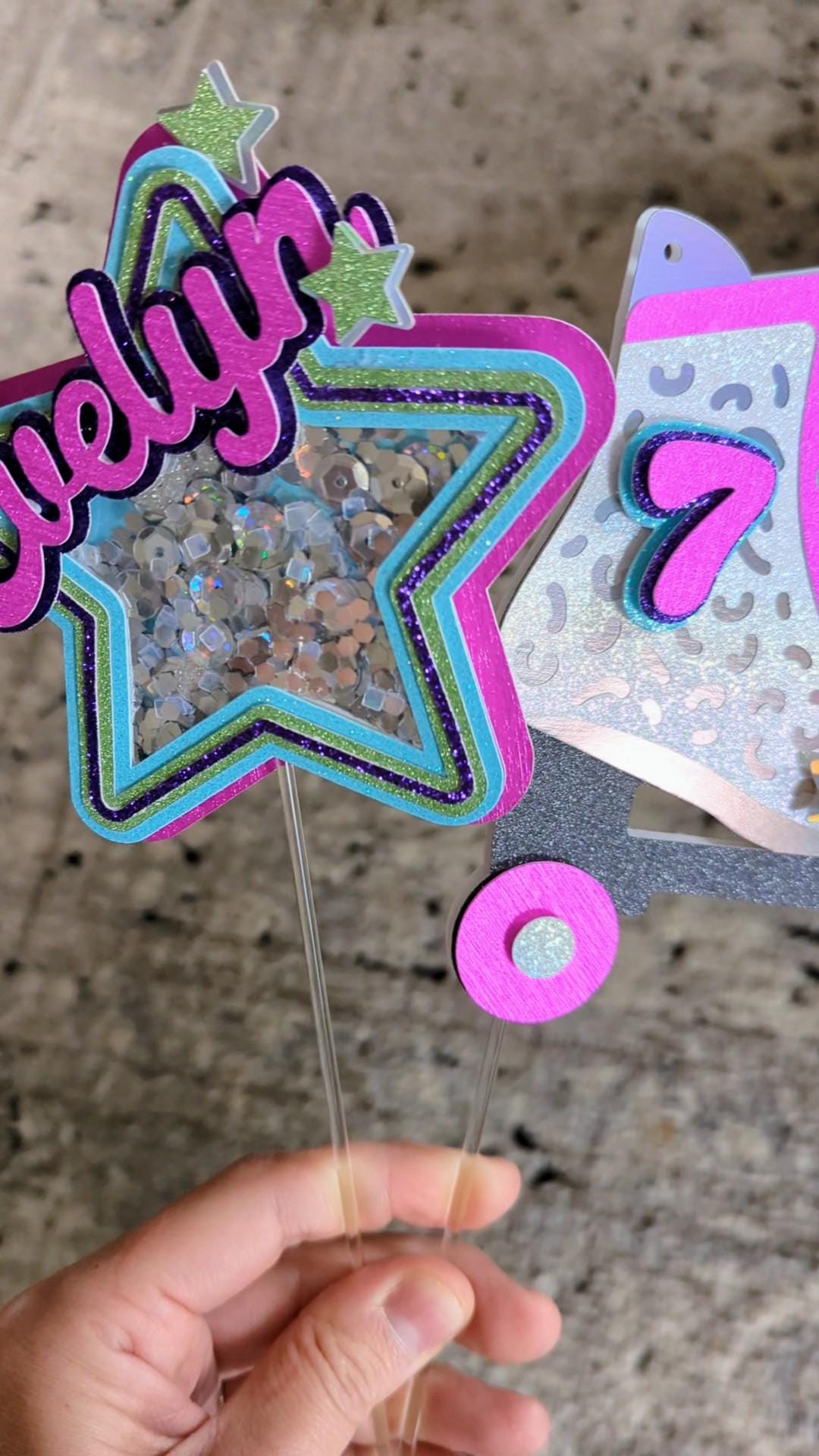 Roller Skate Cake Topper Birthday Cake Topper Personalized Cake Topper ...