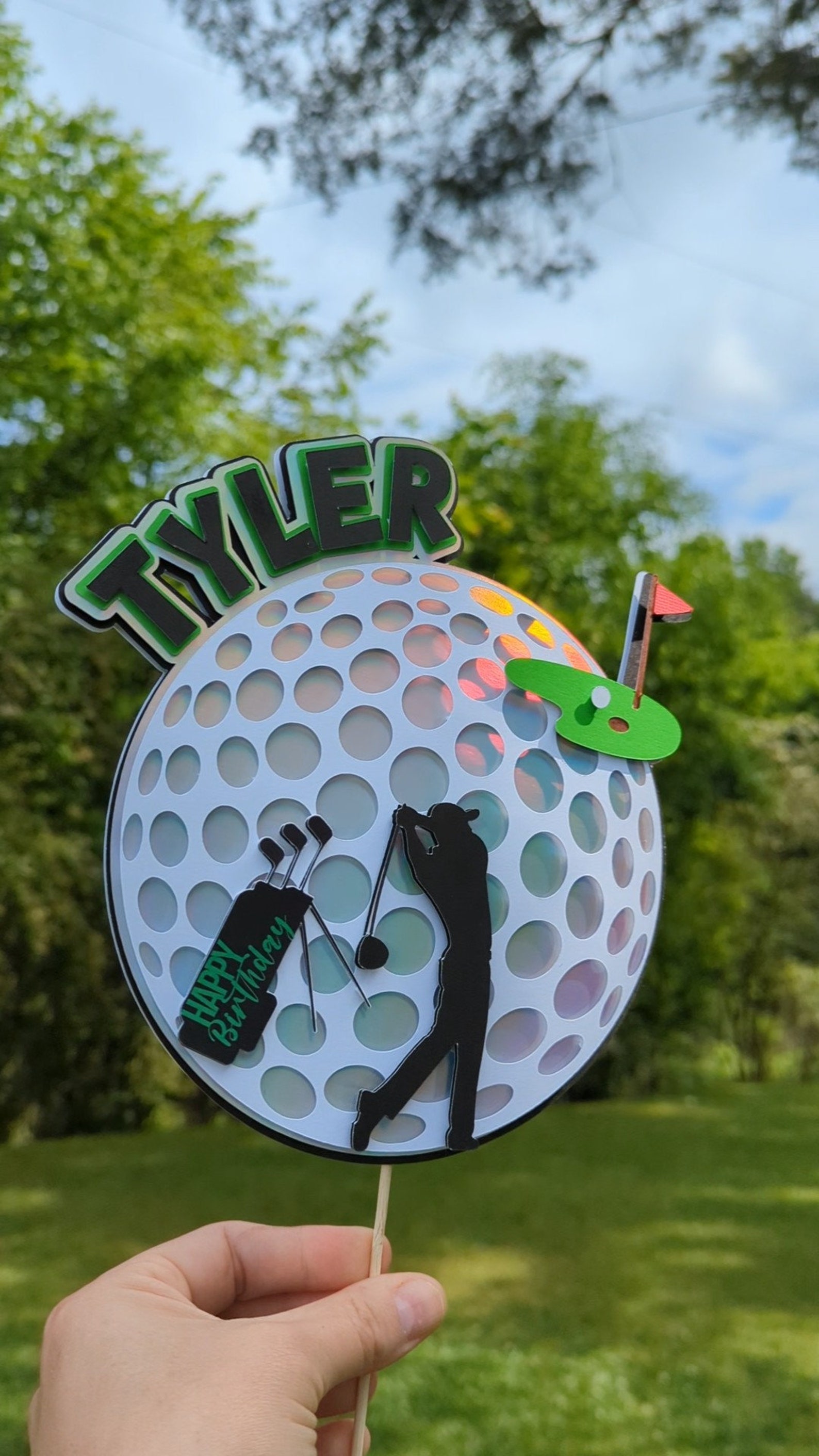 Golf Cake Topper Birthday Cake Topper Personalized Topper 3D Cake ...