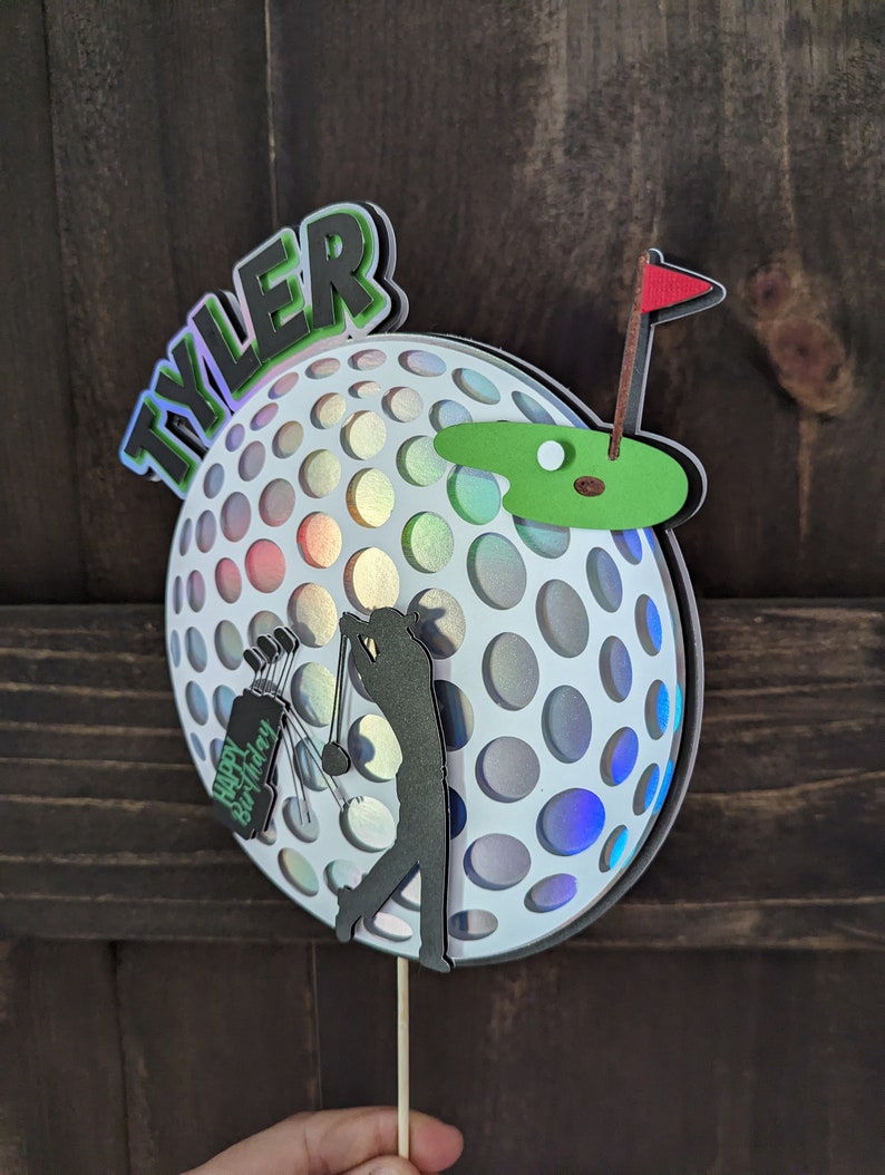 Golf Cake Topper Birthday Cake Topper Personalized Topper 3D Cake ...