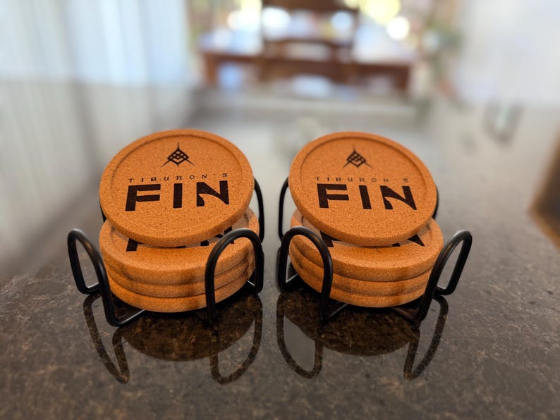 Whiskey Coaster Set - Etched With Your Custom Image - Etsy