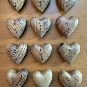Olive Wood Comfort Heart - Etsy